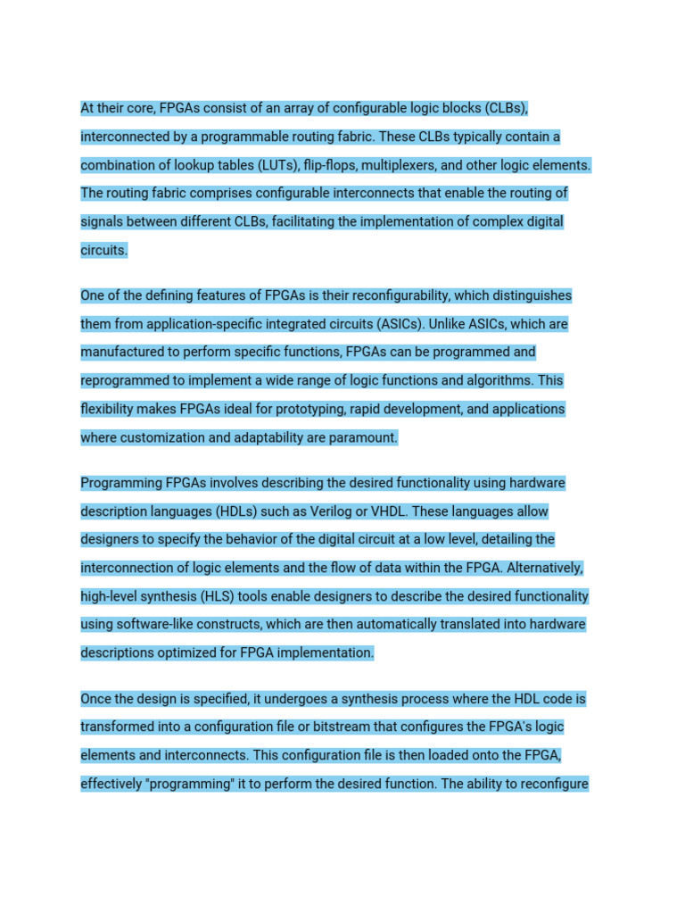 fpga | PDF | Field Programmable Gate Array | Hardware Description Language