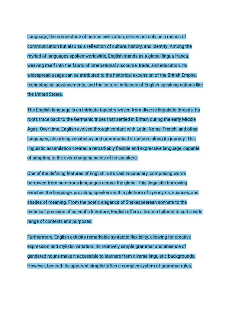 english | PDF | Linguistics | English Language