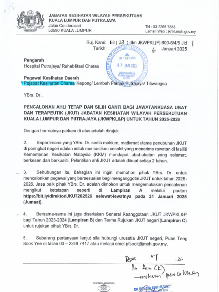Pencalonan Ahli Tetap Dan Silih Ganti Bagi Jawatankuasa Ubat Dan ...