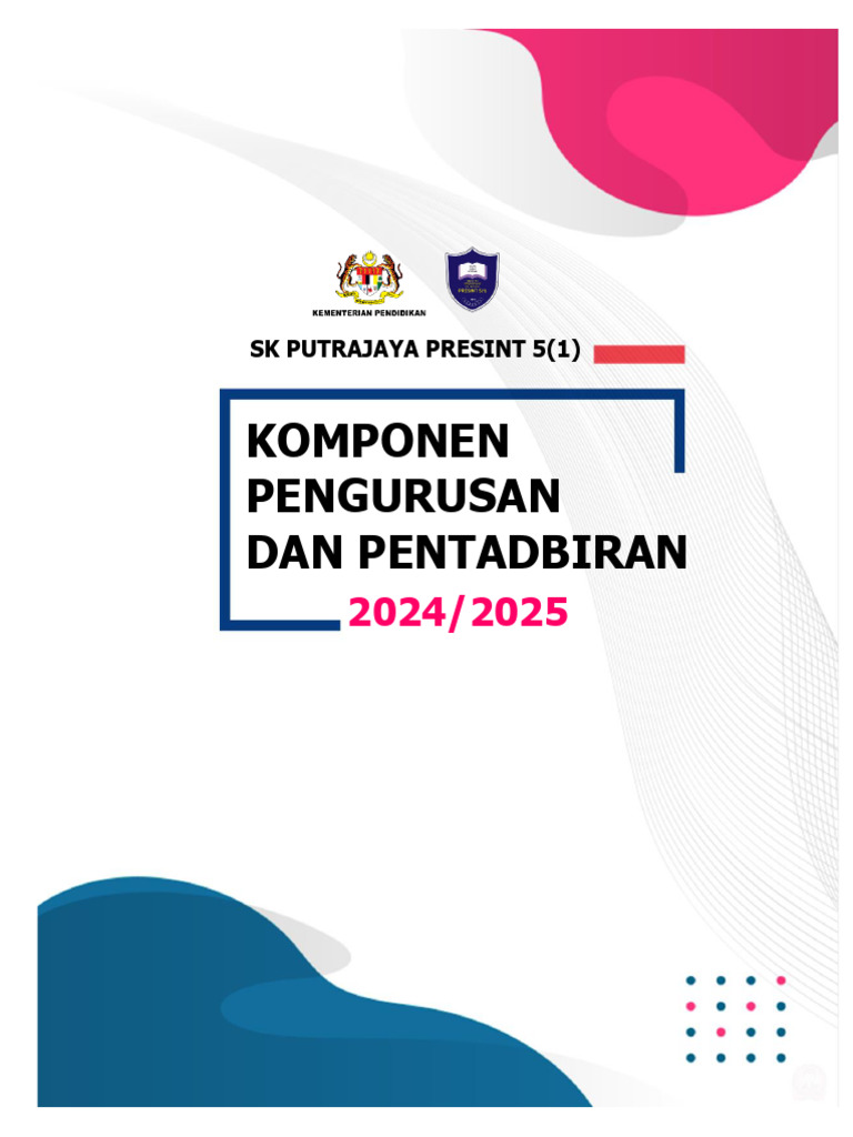 Draf Pentadbiran - Buku Pengurusan Sekolah-Bahagian B. Komponen Pengurusan Dan Pentadbiran | PDF