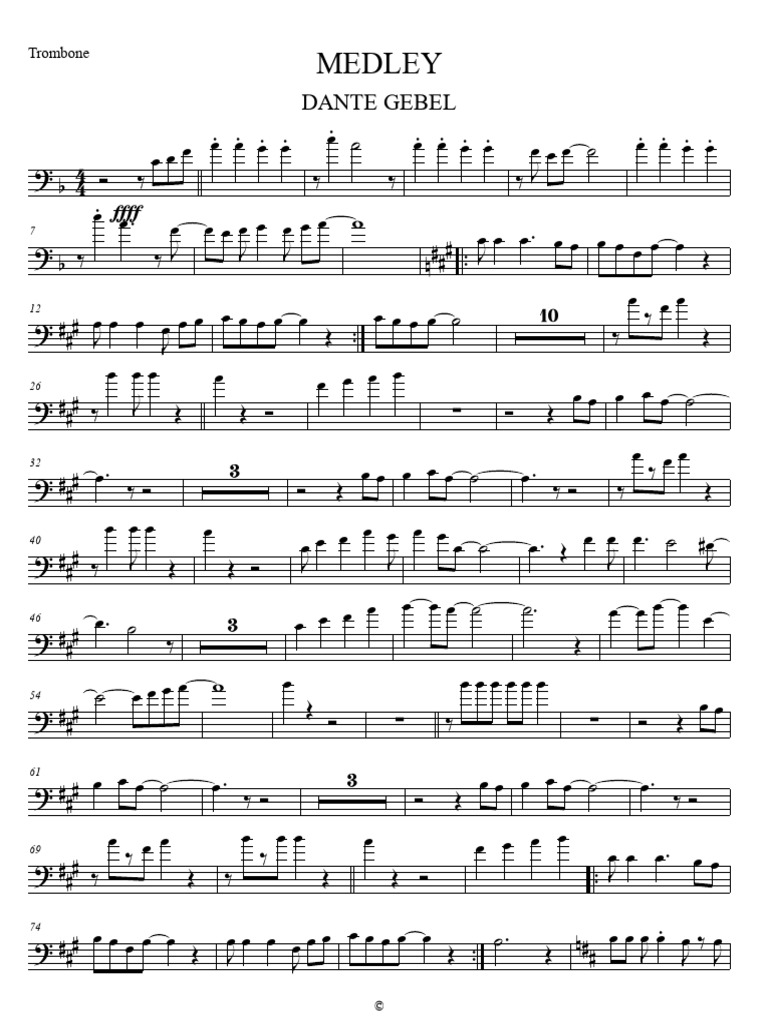 Dante Gebel Medley Trombon | PDF