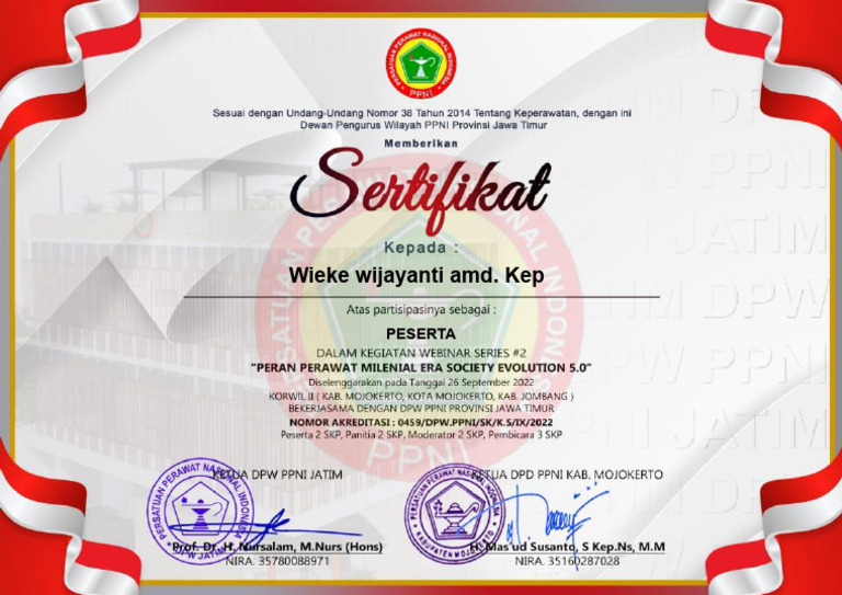 SETIFIKAT Wieke Wijayanti Amd. Kep (1) | PDF