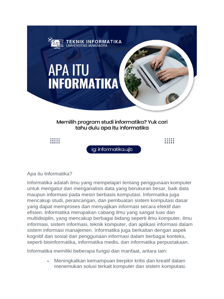Apa itu Informatika 2 | PDF
