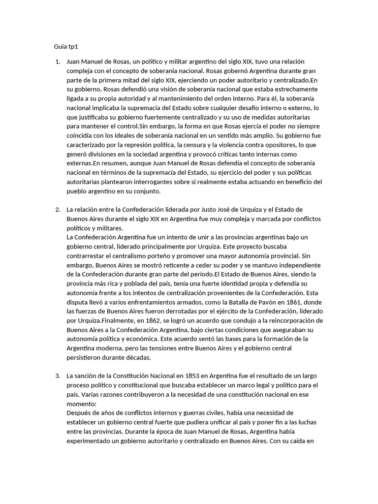 Guia tp1 | PDF | Argentina | Constitución