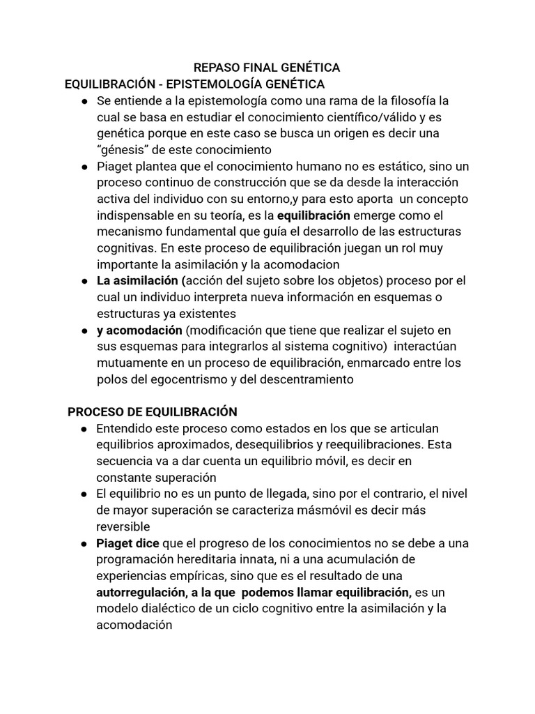 Repaso Final Genética | PDF | Conocimiento | Ciencias del comportamiento