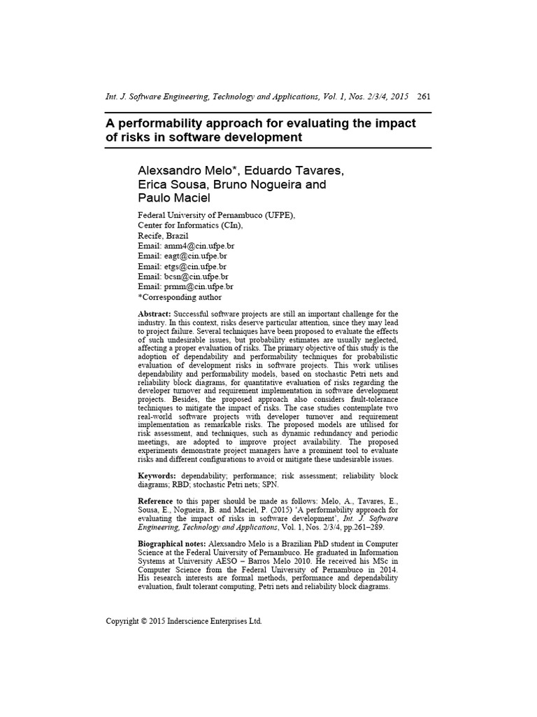 (2015) (01) - A Performability Approach For Evaluating The Impact of ...