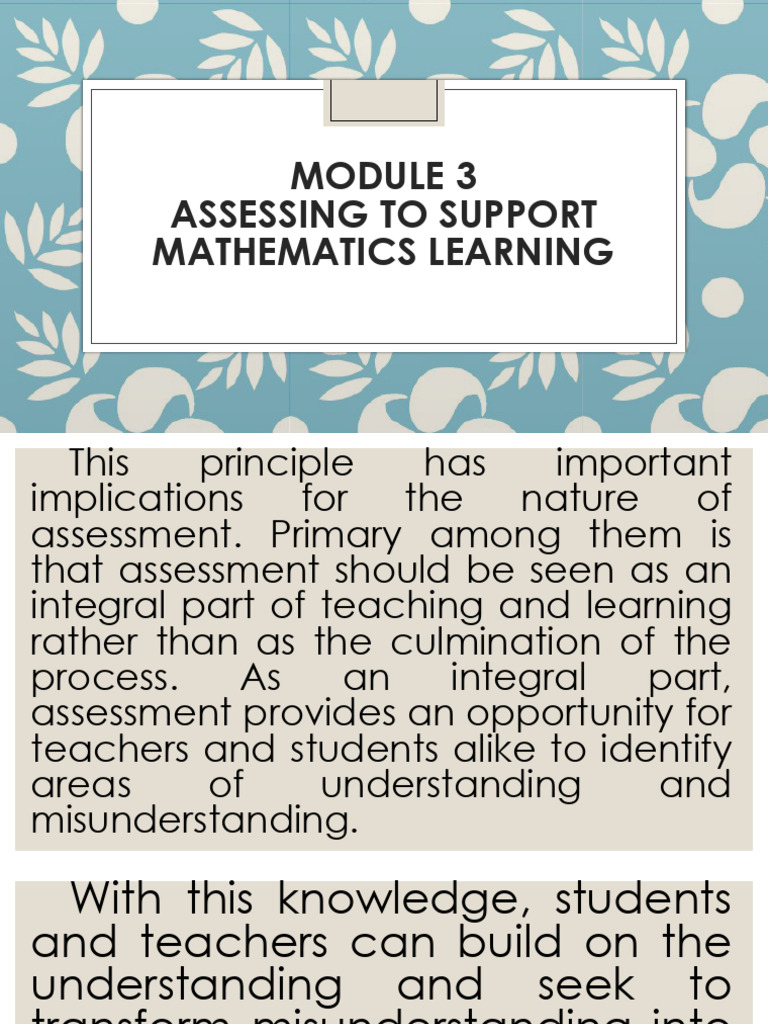 MC 116 - MODULE 3 | PDF | Educational Assessment | Differentiated ...