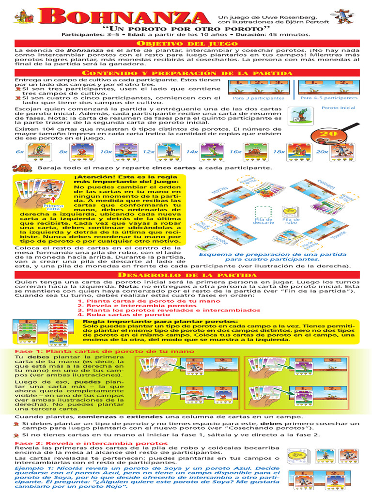 Bohnanza REGLAS ESP | PDF | Jugando a las cartas | Juegos de cartas