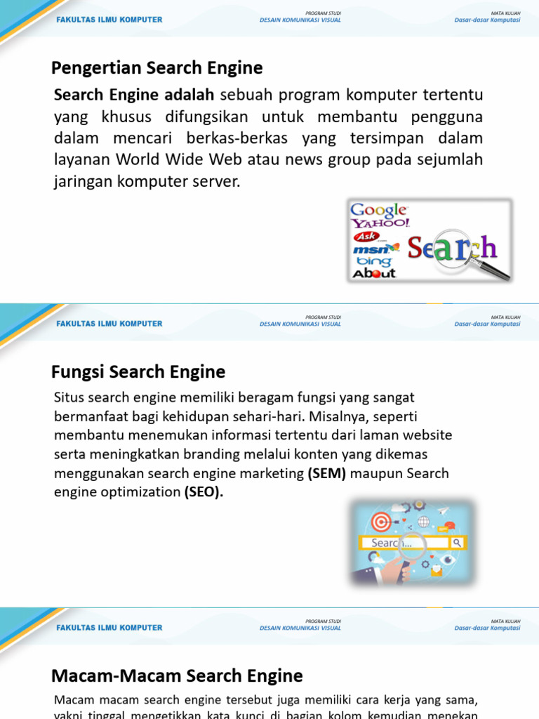 Fungsi dan Macam Search Engine | PDF