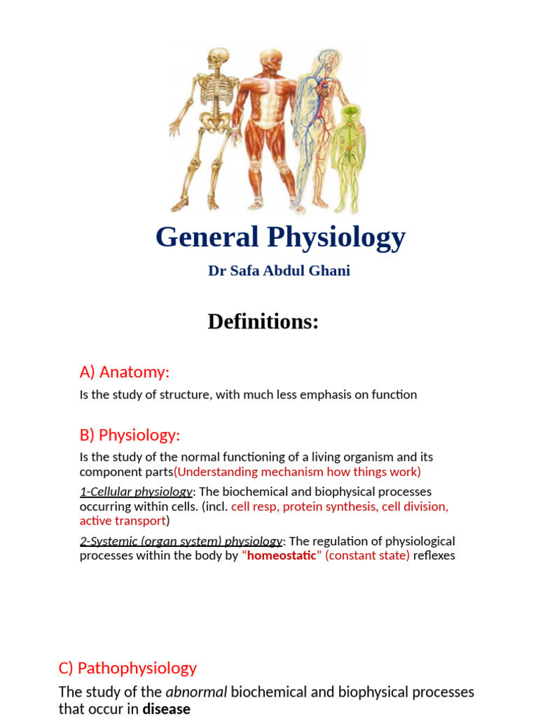 Lecture 1 (General Physio Concepts) | PDF | Human Body | Homeostasis