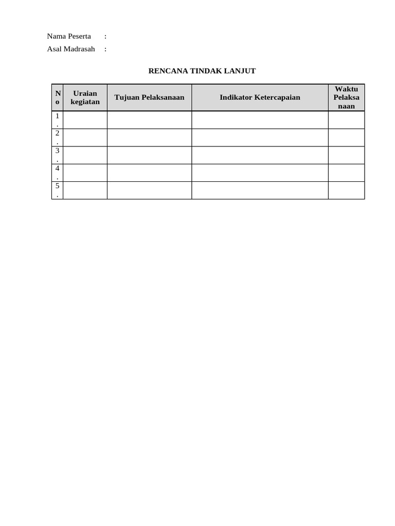 09 LK 02 Tabel RTL Supervisi | PDF