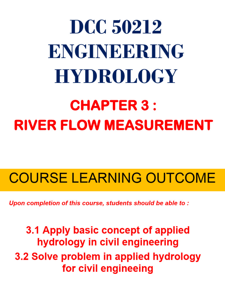Chapter 3 River Flow Measurement | PDF | Surface Runoff | Drainage Basin