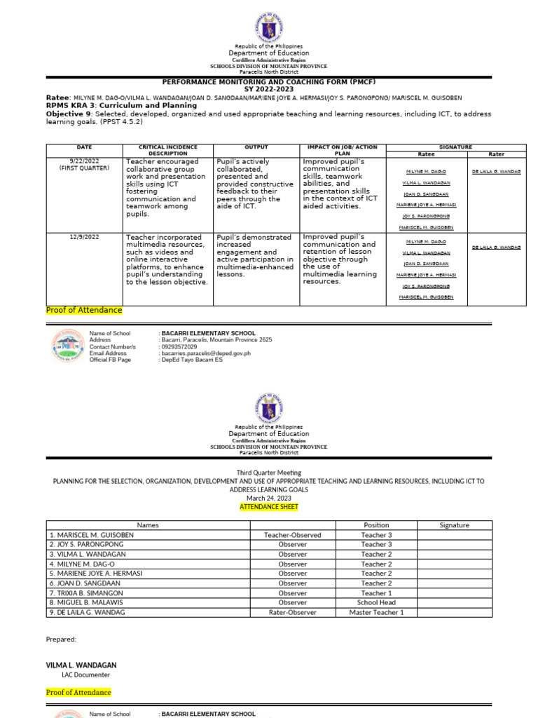 pmcf for objective 2 | PDF | Educational Technology | Multimedia
