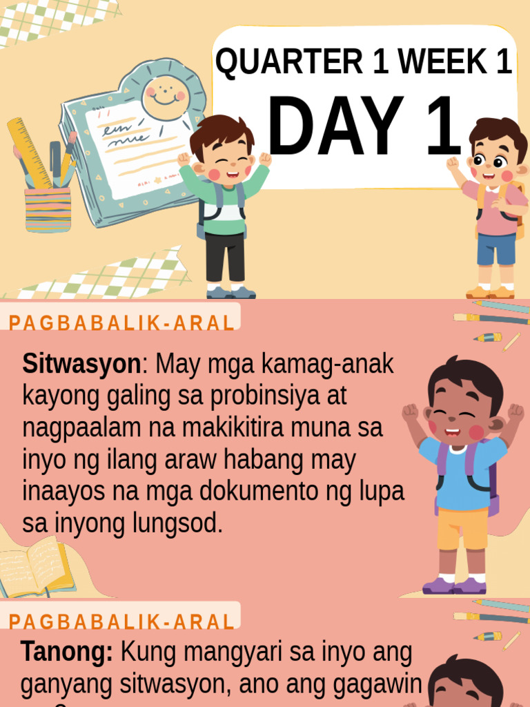 G5Q3 Week 1 Esp | PDF