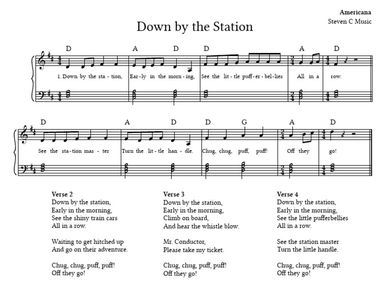 Down by the Station Lyrics | PDF