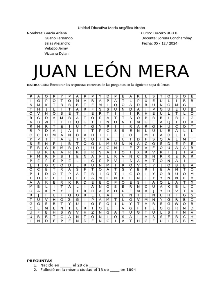 Juan Leon Mera | PDF