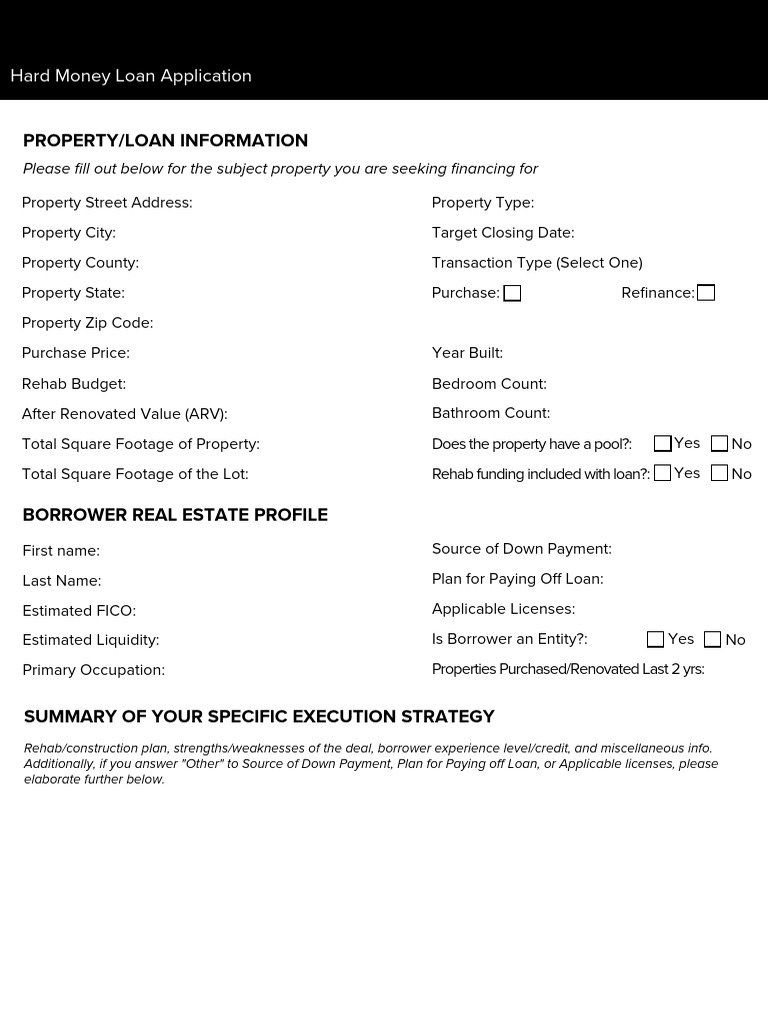 5 Star Fix and Flip Application | PDF