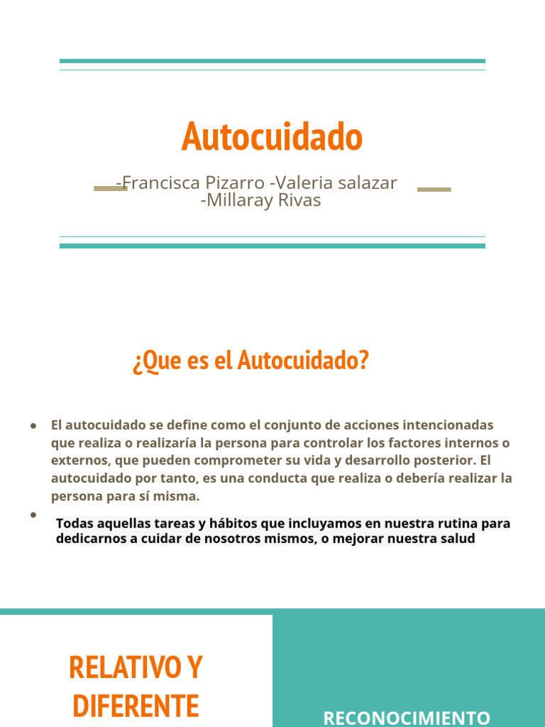 Autocuidado | PDF | Las emociones | Conceptos psicologicos