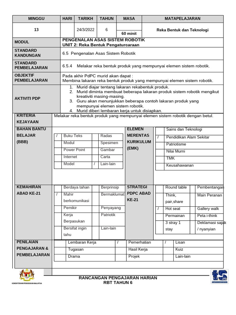 RBT Tahun 6 2022 M13 | PDF