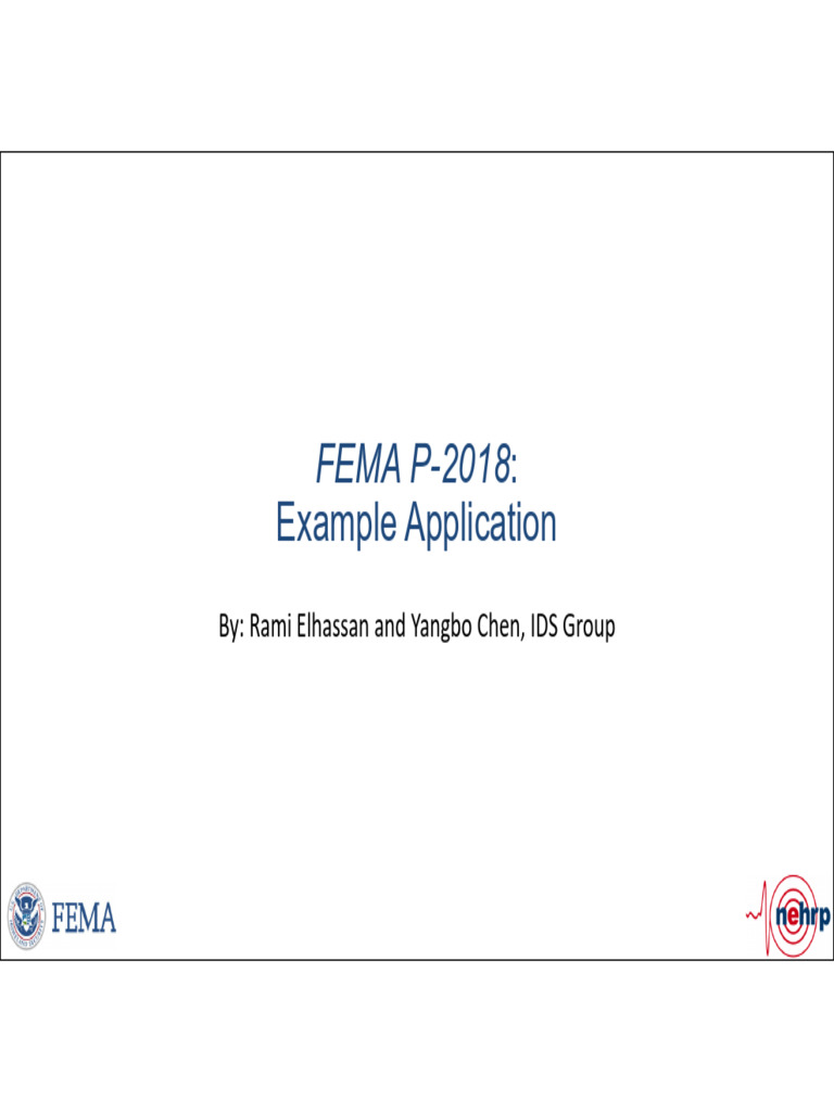 FEMA P-2018 - Example Application | PDF | Beam (Structure) | Bending