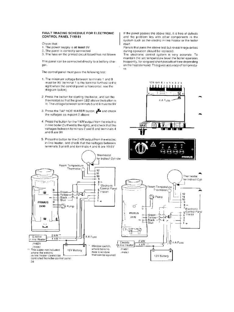 Primus Electrical Info 2490-1 | PDF