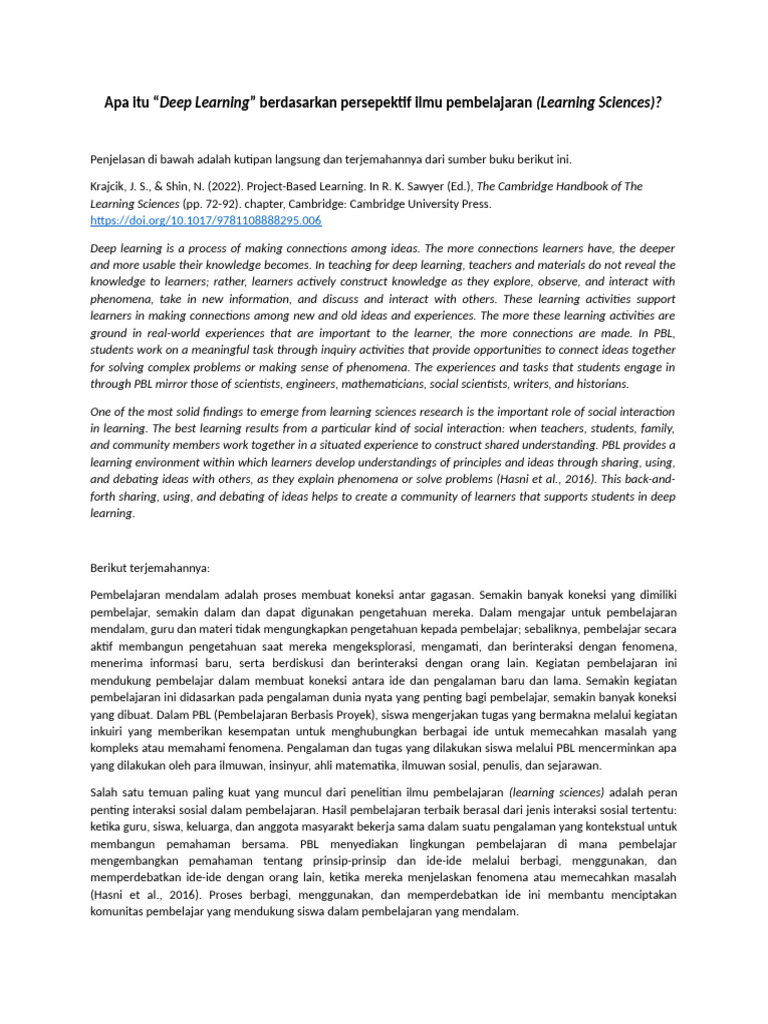 Apa itu Deep Learning | PDF