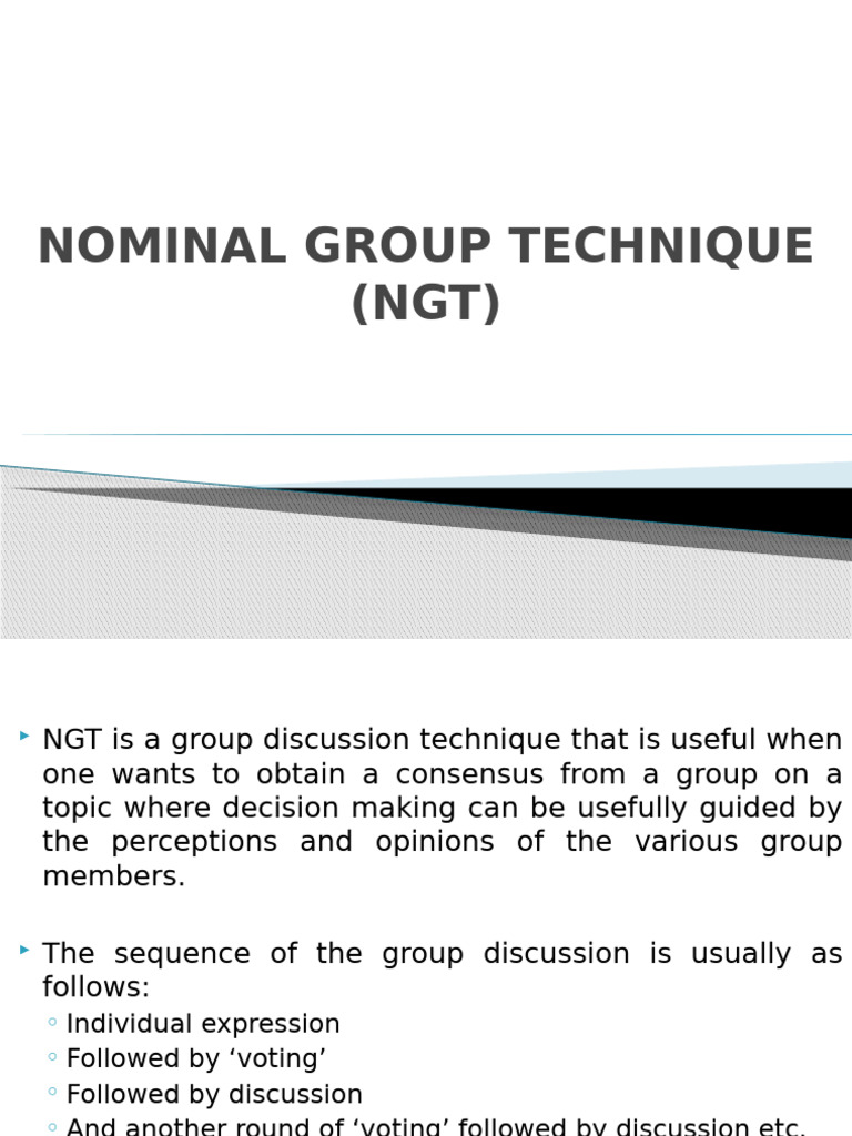 Nominal Group Technique (NGT) | PDF | Cognition