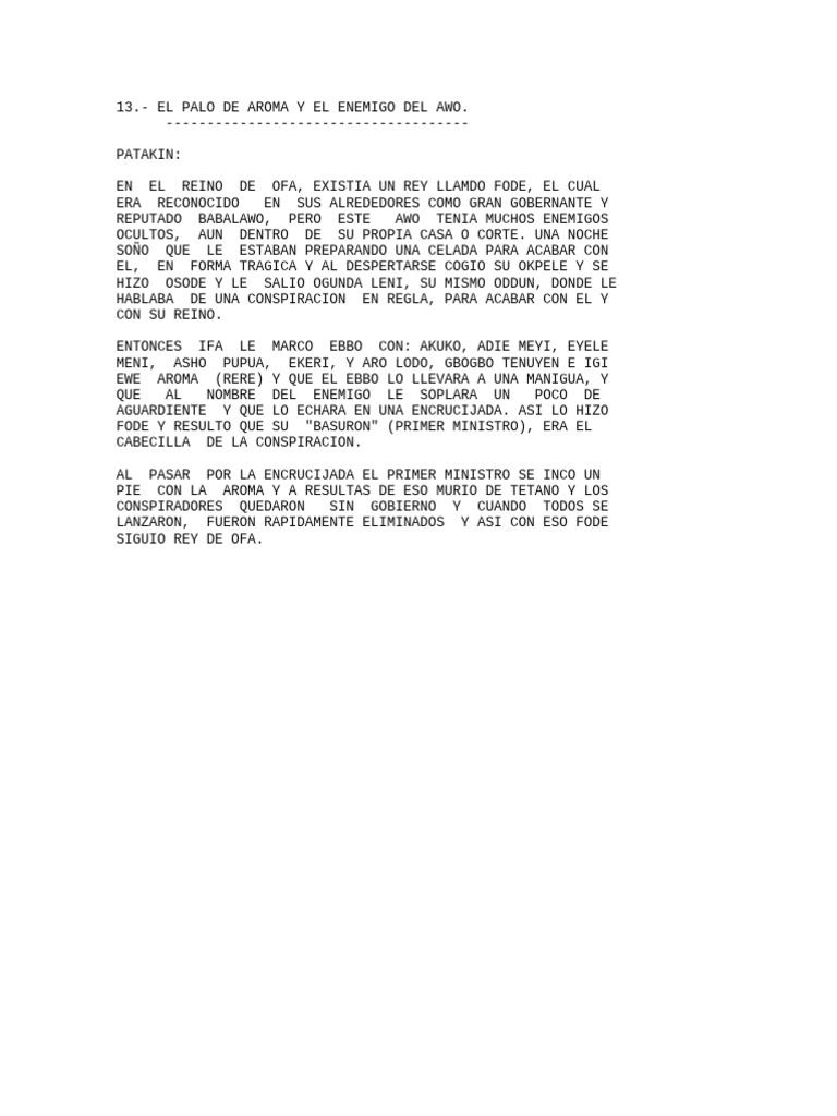 14.- EL PALO DE AROMA Y EL ENEMIGO DEL AEO | PDF