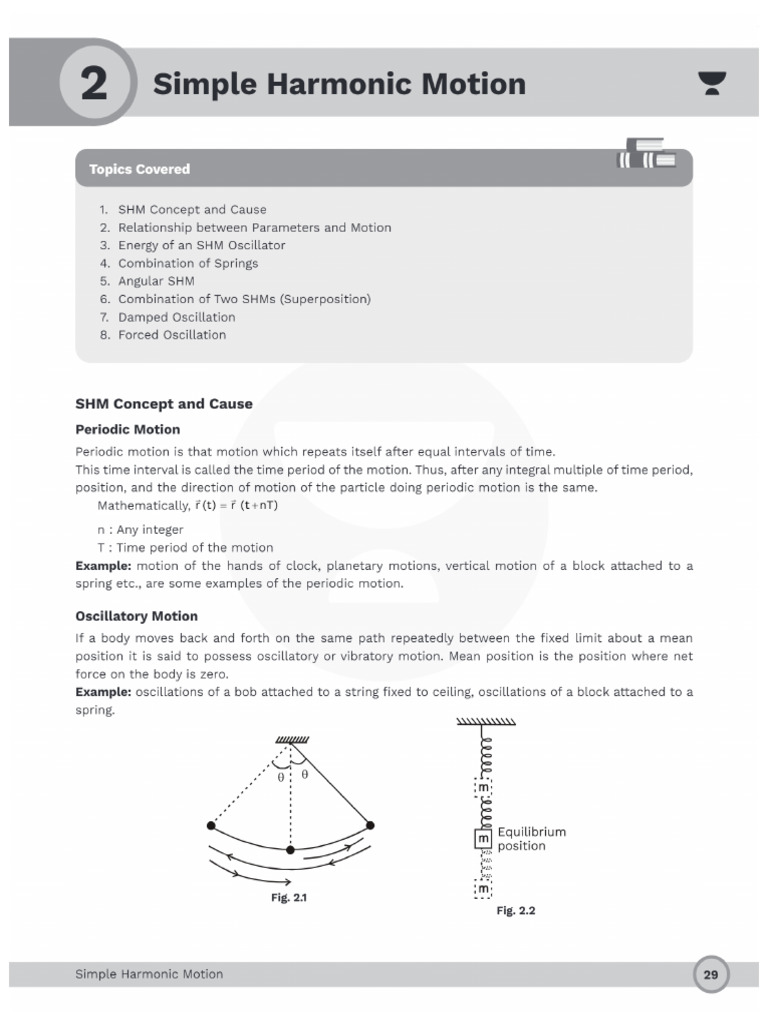 Simple Harmonic Motion | PDF