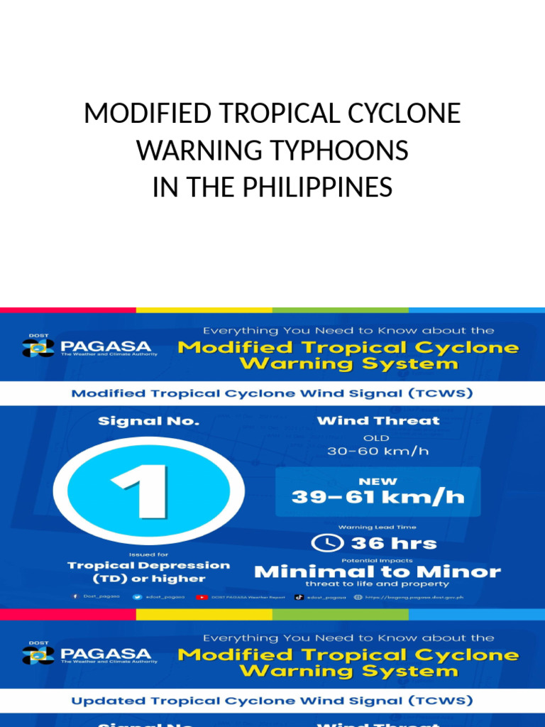 Modified Tropical Cyclones Warning Typhoon | PDF