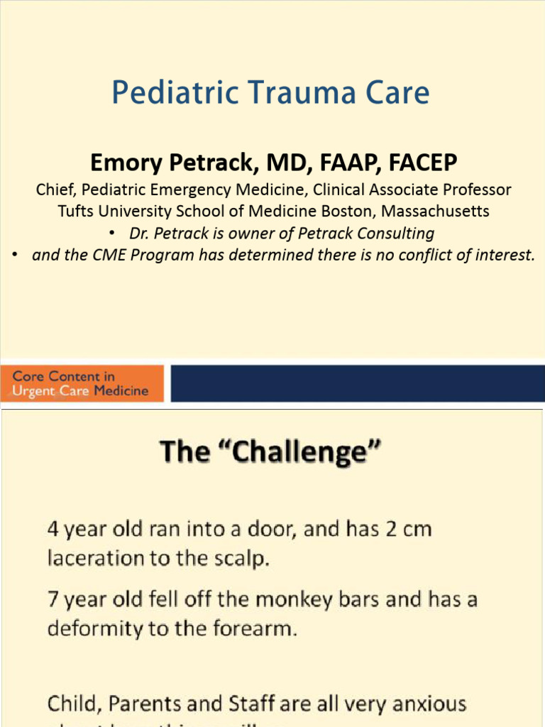 Pediatric Minor Trauma | PDF