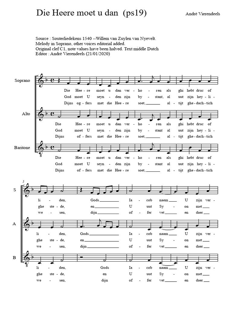 Vierendeels-Die Heere Moet U Dan | PDF