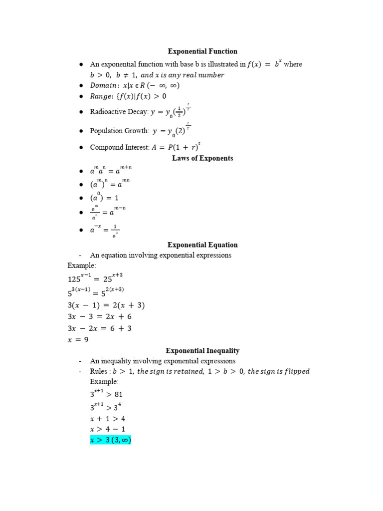 GenMath_q2_reviewer | PDF | Exponential Function | Inequality (Mathematics)