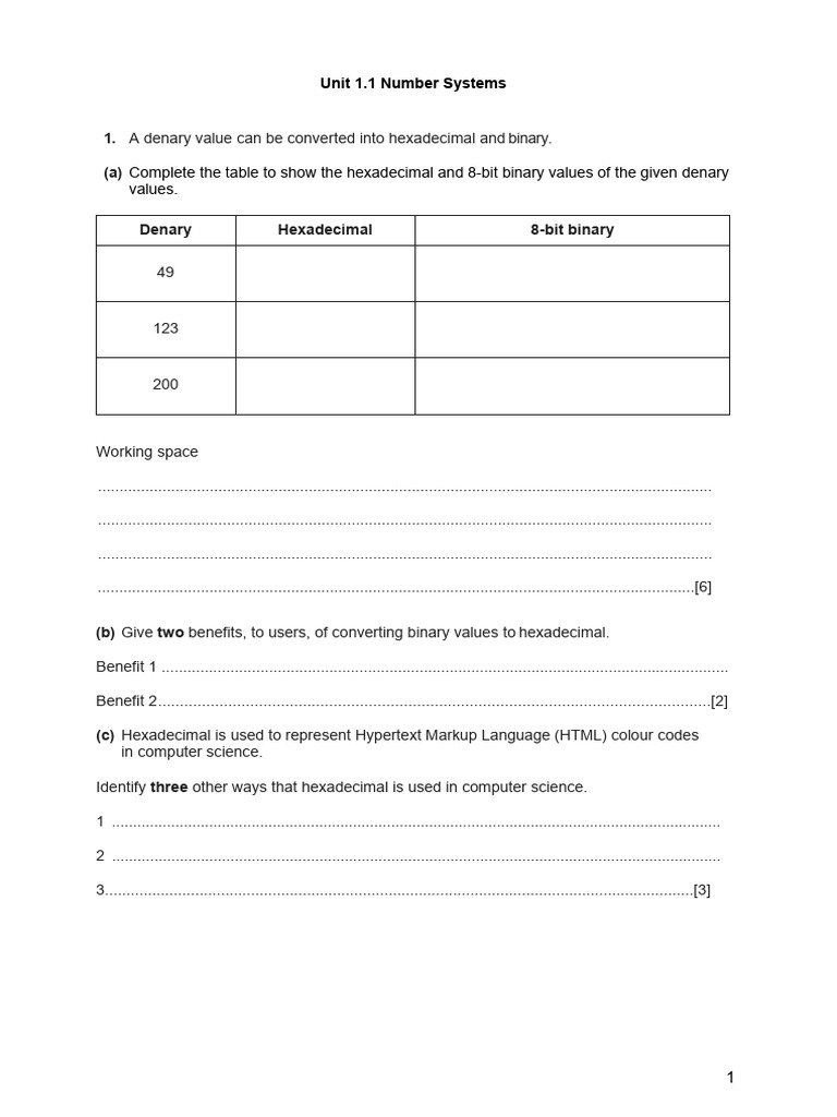 Igcse Computer Science Number Systems Tq Paper Set 2 Pdf Html Computer Architecture