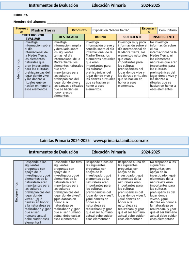 2do Grado Enero - Instrumentos de Evaluaci N (2024-2025) | PDF | Evaluación | Desarrollo sostenible