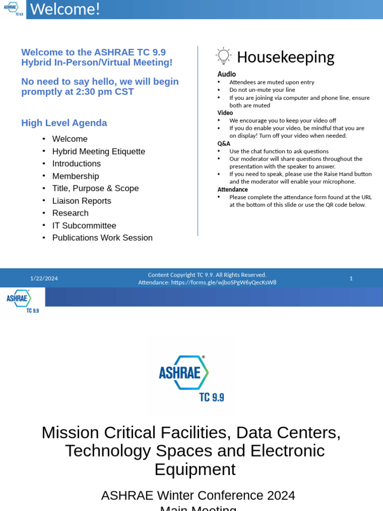 ASHRAE TC0909 2024 Monday Hybrid Winter Main Meeting | PDF | Data Center