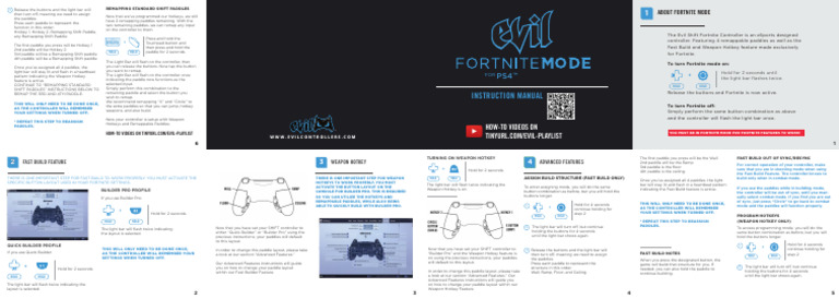 b4210 Evil Shift Fortnitemode Ps4v2 | PDF | Keyboard Shortcut