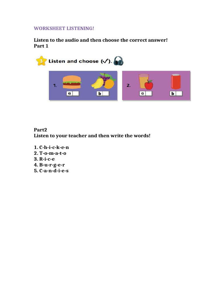 Worksheet Listening | PDF