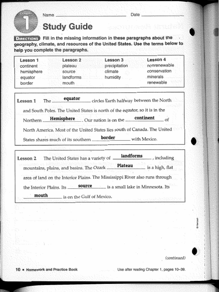 SS CH 1 Study Guide 1 Answers | PDF