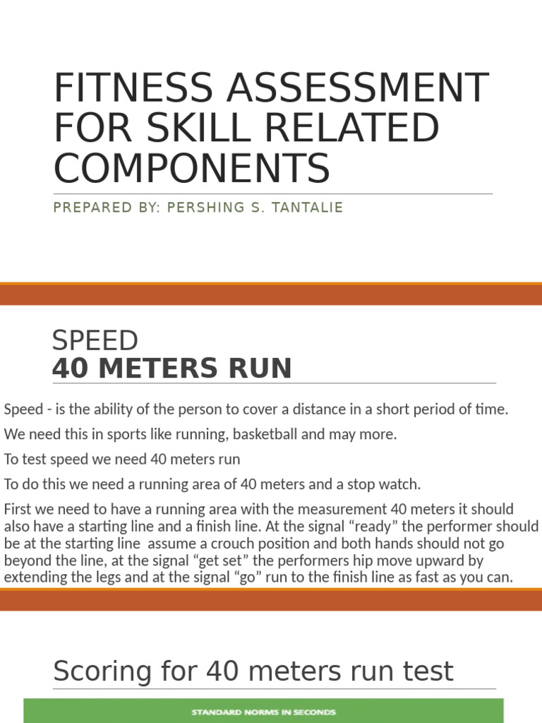 Fitness Assessment For Skill Related Components | PDF | Foot | Chair