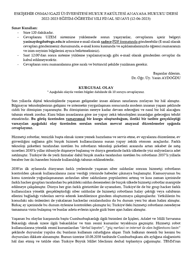 Sinav Sorulari | PDF