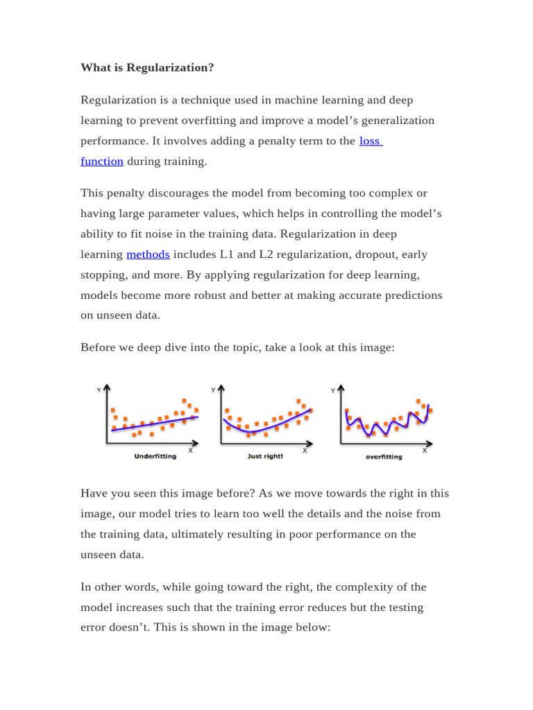 What is Regularization. | PDF | Artificial Neural Network | Statistical Theory
