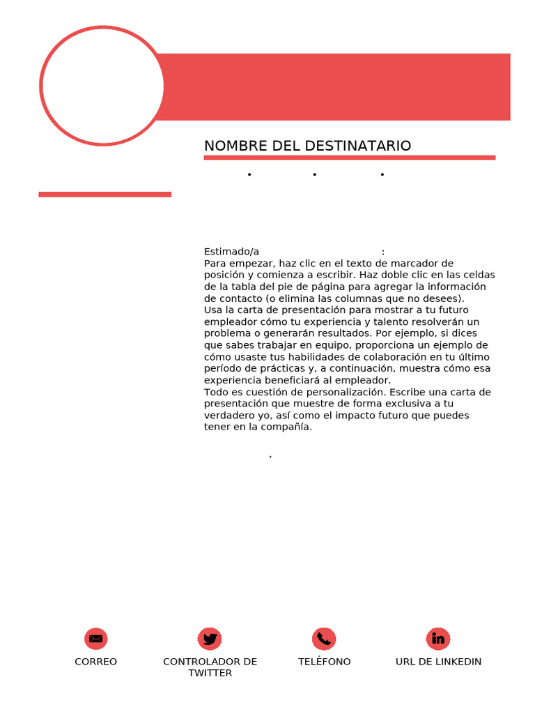 Carta de presentacion 1 | PDF