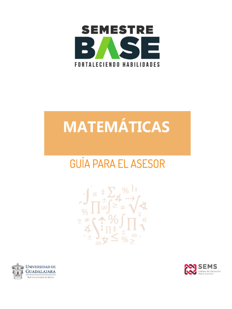 Guía del Semestre Base en Matemáticas | PDF | Evaluación | Aprendizaje