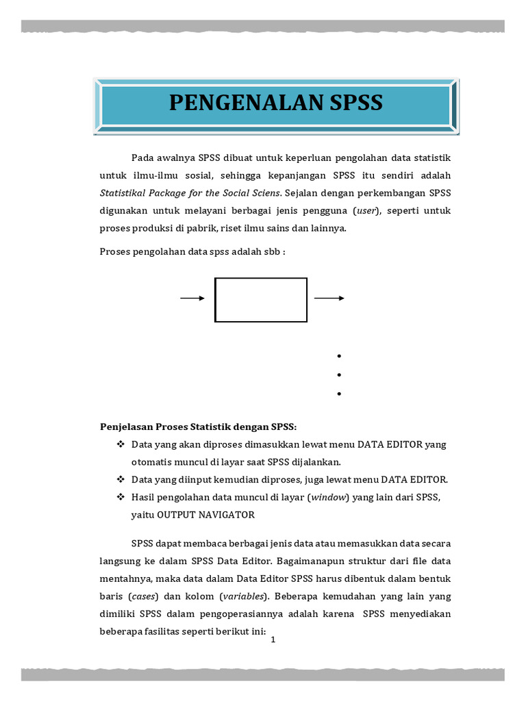 SPSS Modul-1 | PDF