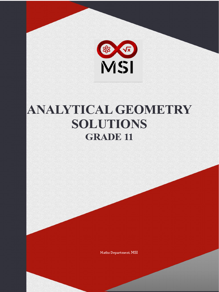 Grade 11 Analytical Geometry Solutions | PDF | Mathematical Physics | Mathematical Objects