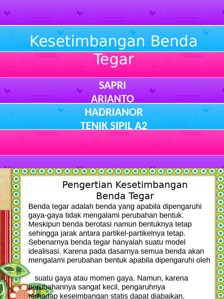 Kesetimbangan Benda Tegar | PDF