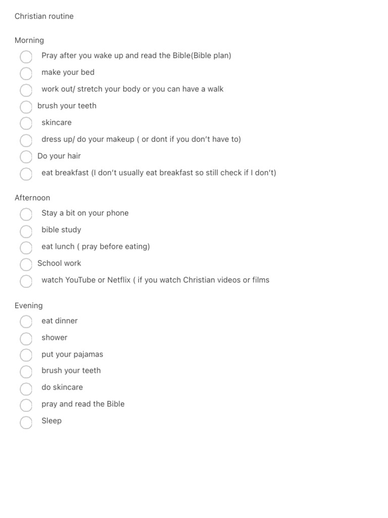 Christian Routine | PDF