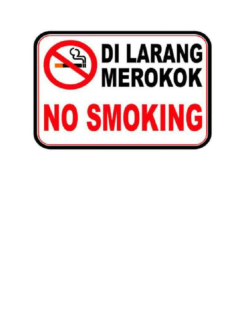 Poster Dilarang Merokok | PDF