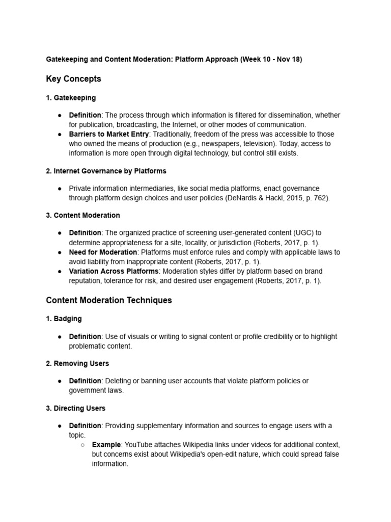 Content Moderation | PDF | Social Media | Popular Culture & Media Studies